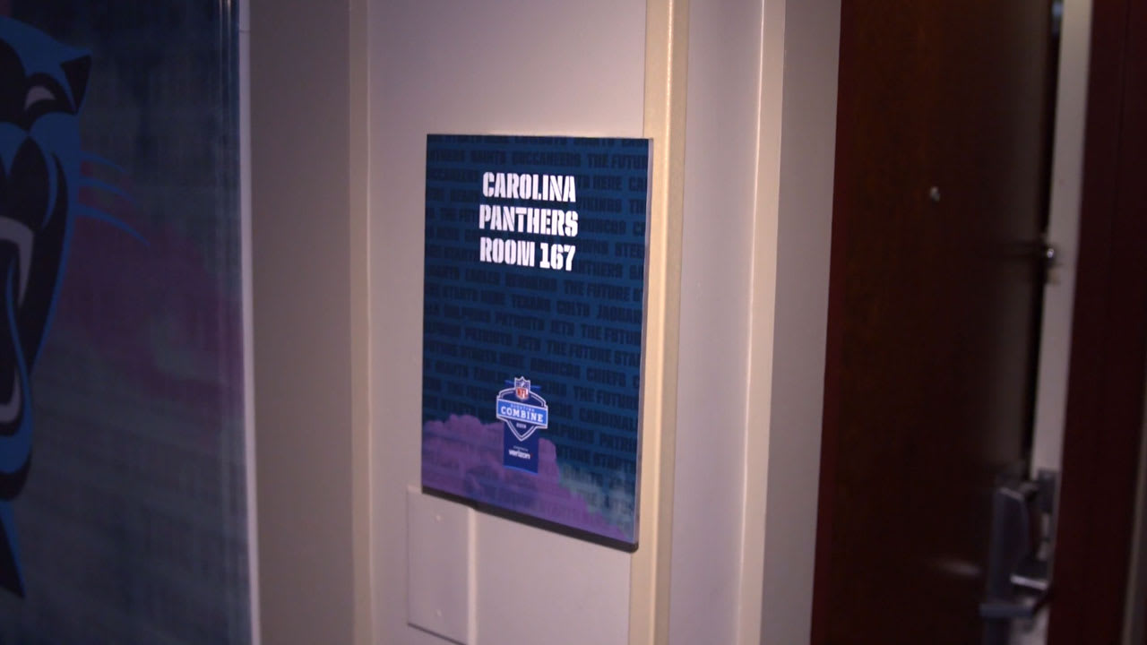Inside look at the Panthers' interview room at the combine