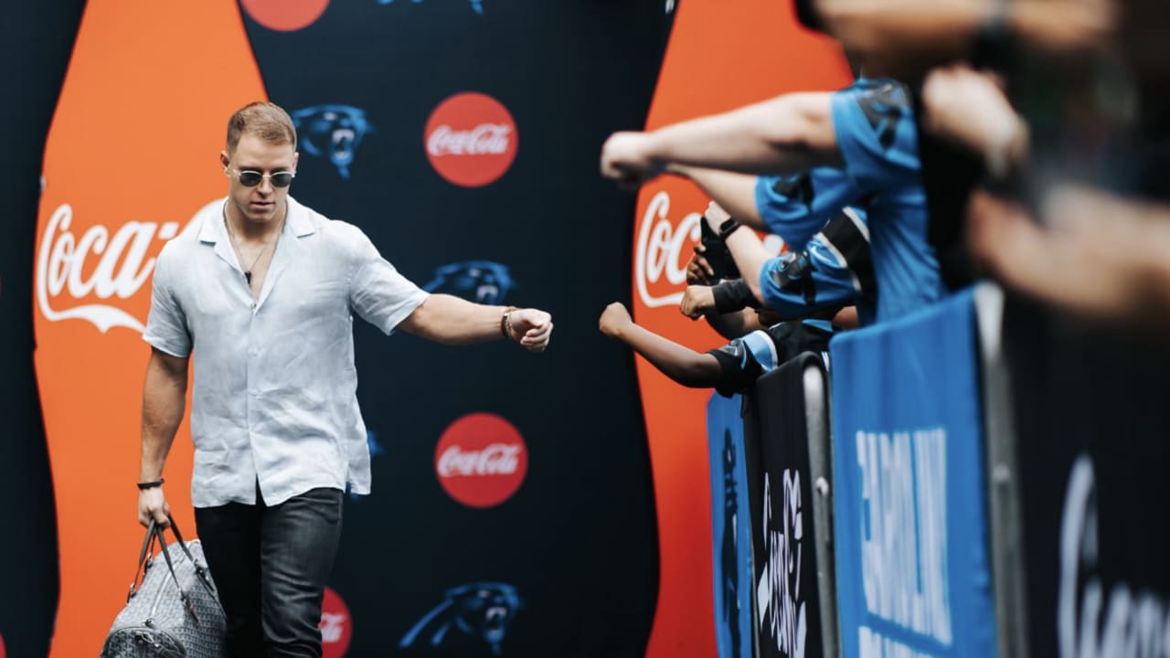 Panthers arrive for season opener against Cleveland