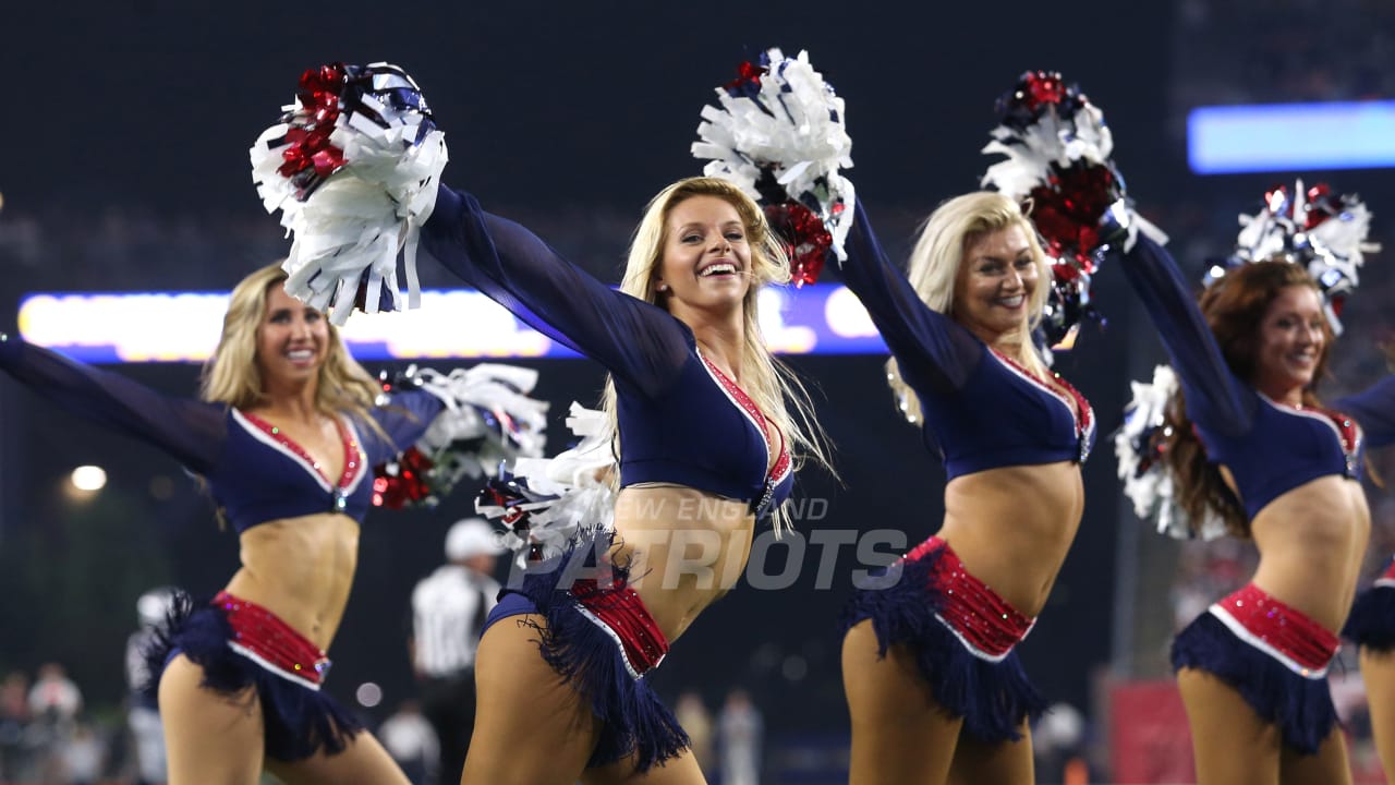 Cheerleaders perform during Patriots vs Eagles Preseason Game Cheerleaders perform during Patriots vs Eagles Preseason Game