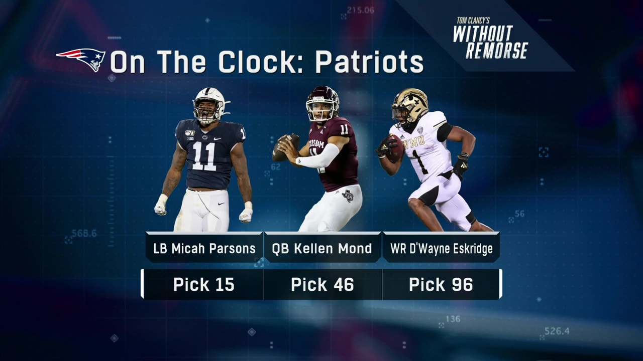 Jeremiah, Brooks predict the Patriots' first three picks in '21 draft