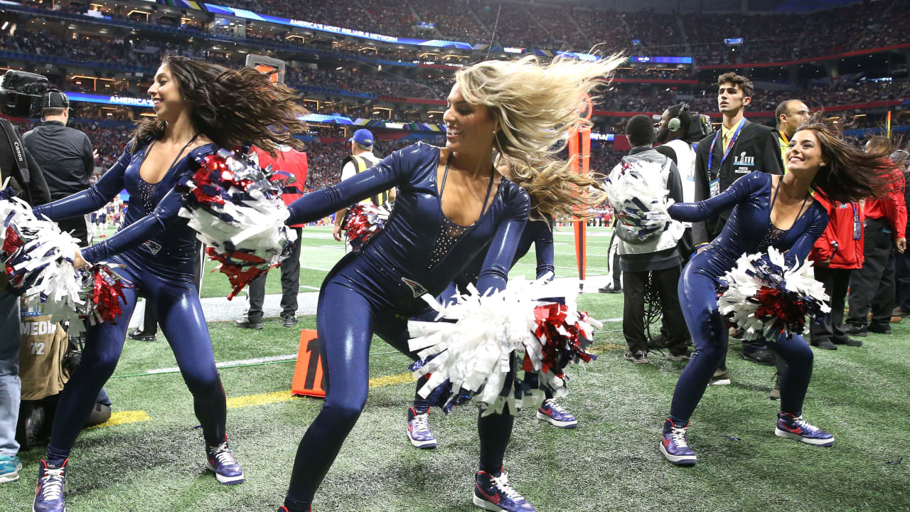 Cheerleaders perform at Super Bowl LIII