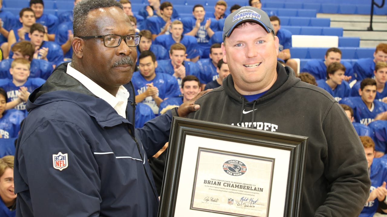 Braintree's Brian Chamberlain named Patriots High School Coach of the Week