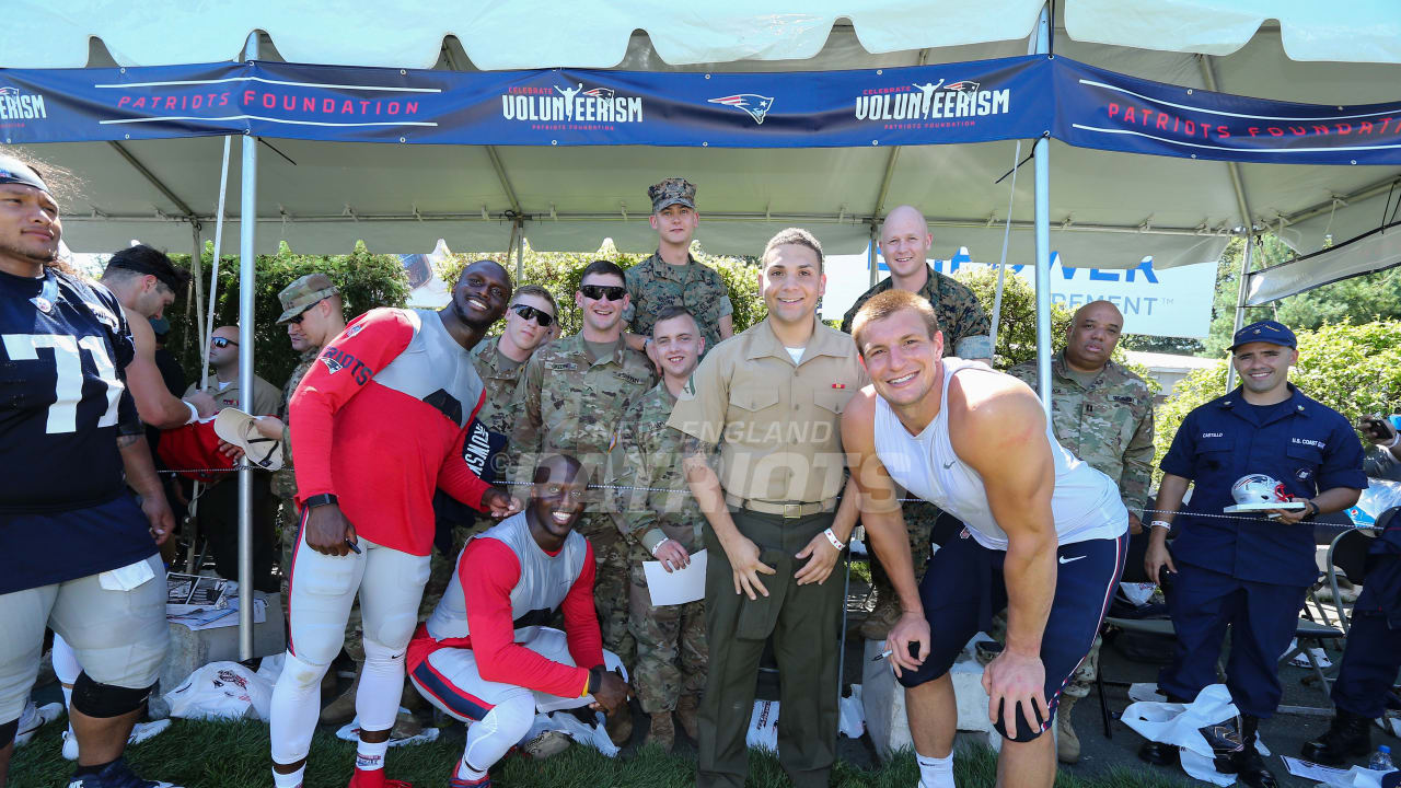 Patriots welcome military to training camp