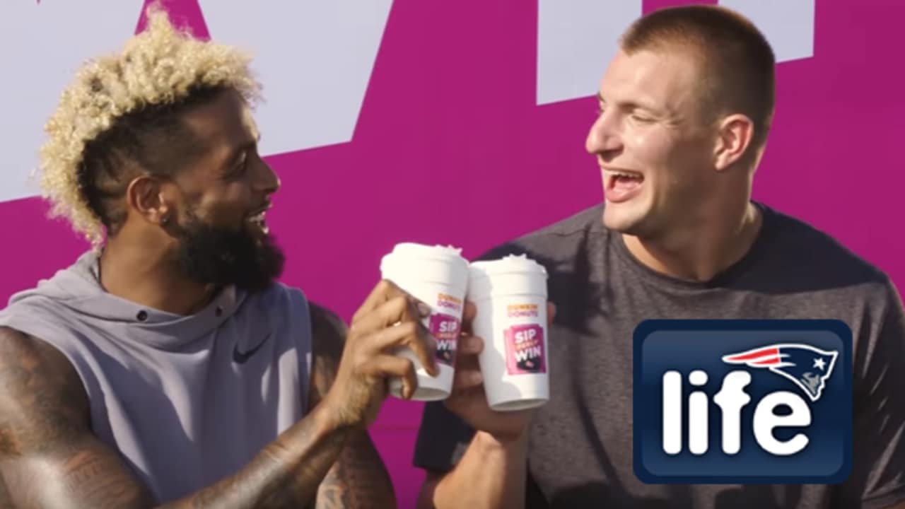 Gronk, OBJ dance it out in new Dunkin' commercial