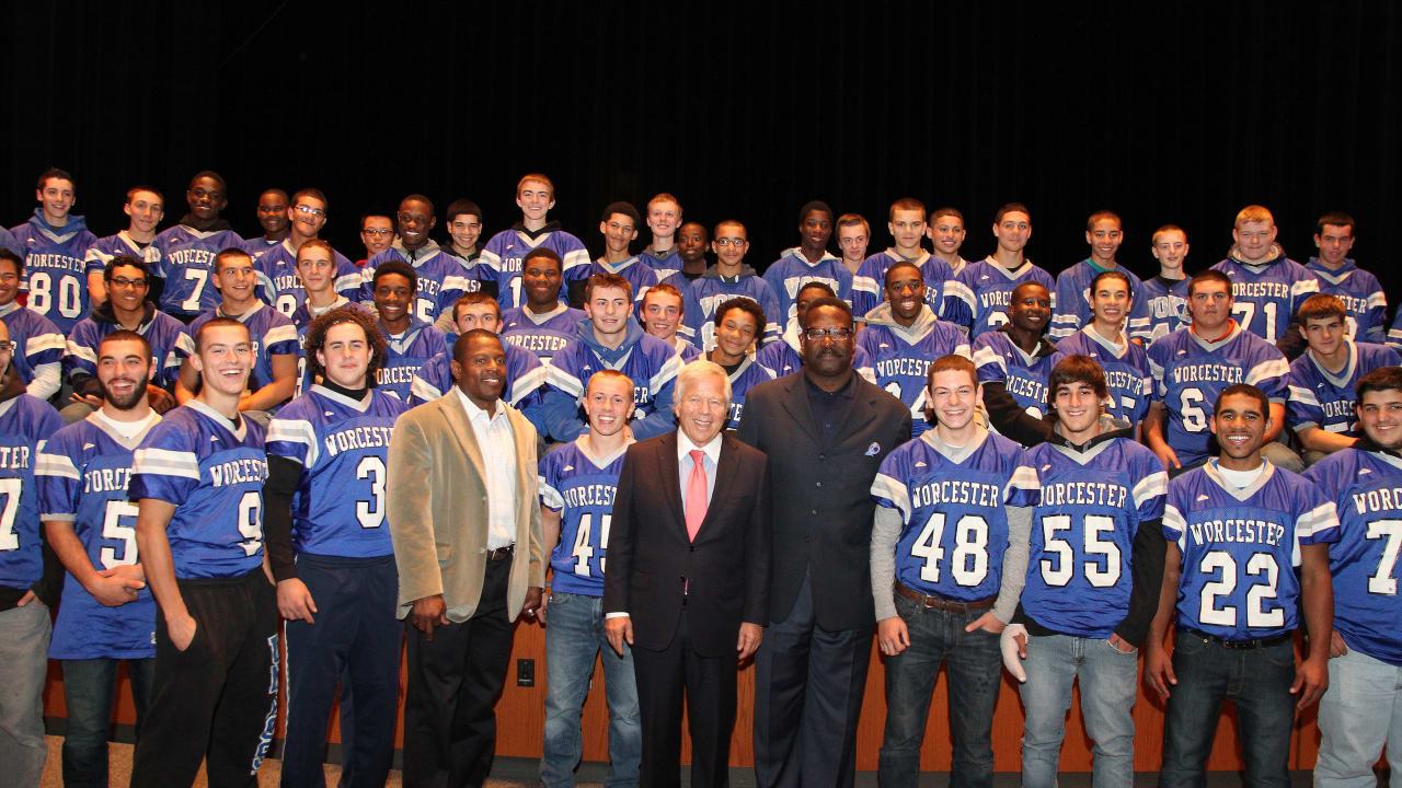 Robert Kraft visits Worcester Technical High School