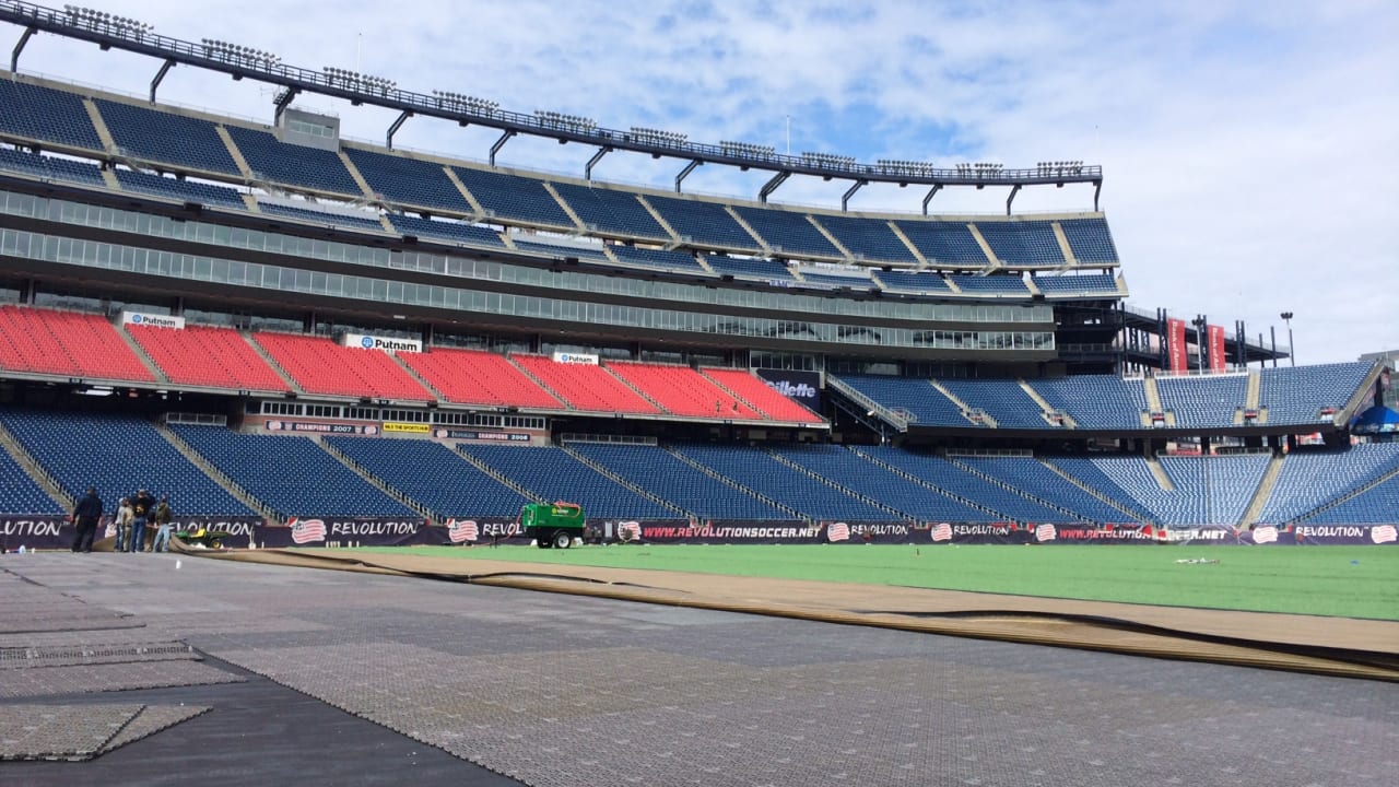 Gillette Stadium FieldTurf install