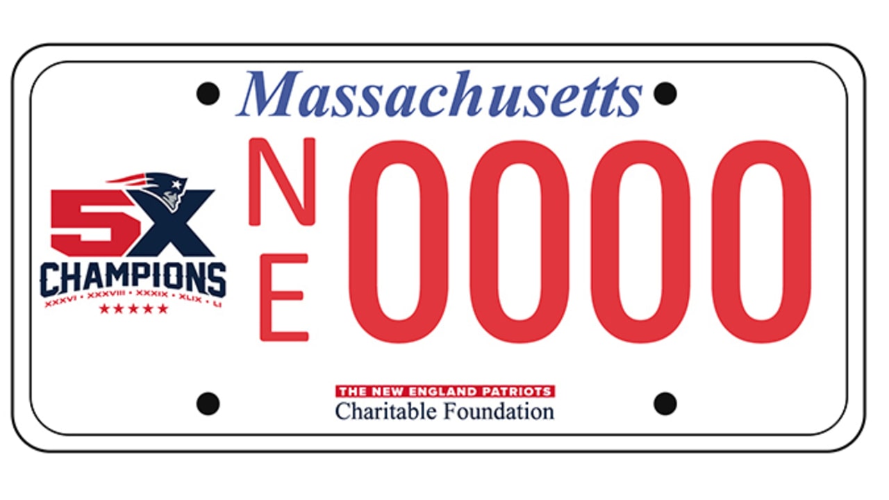 MassDOT RMV Announces Redesigned Patriots License Plate