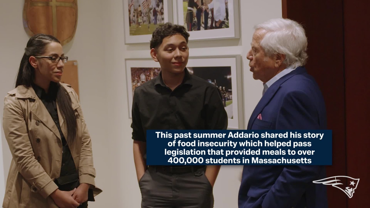 Robert Kraft surprises Team Project 351 student ambassador, Addario ...