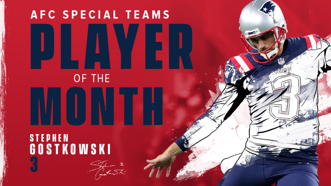 Stephen Gostkowski named AFC Special Teams Player of the Month for October