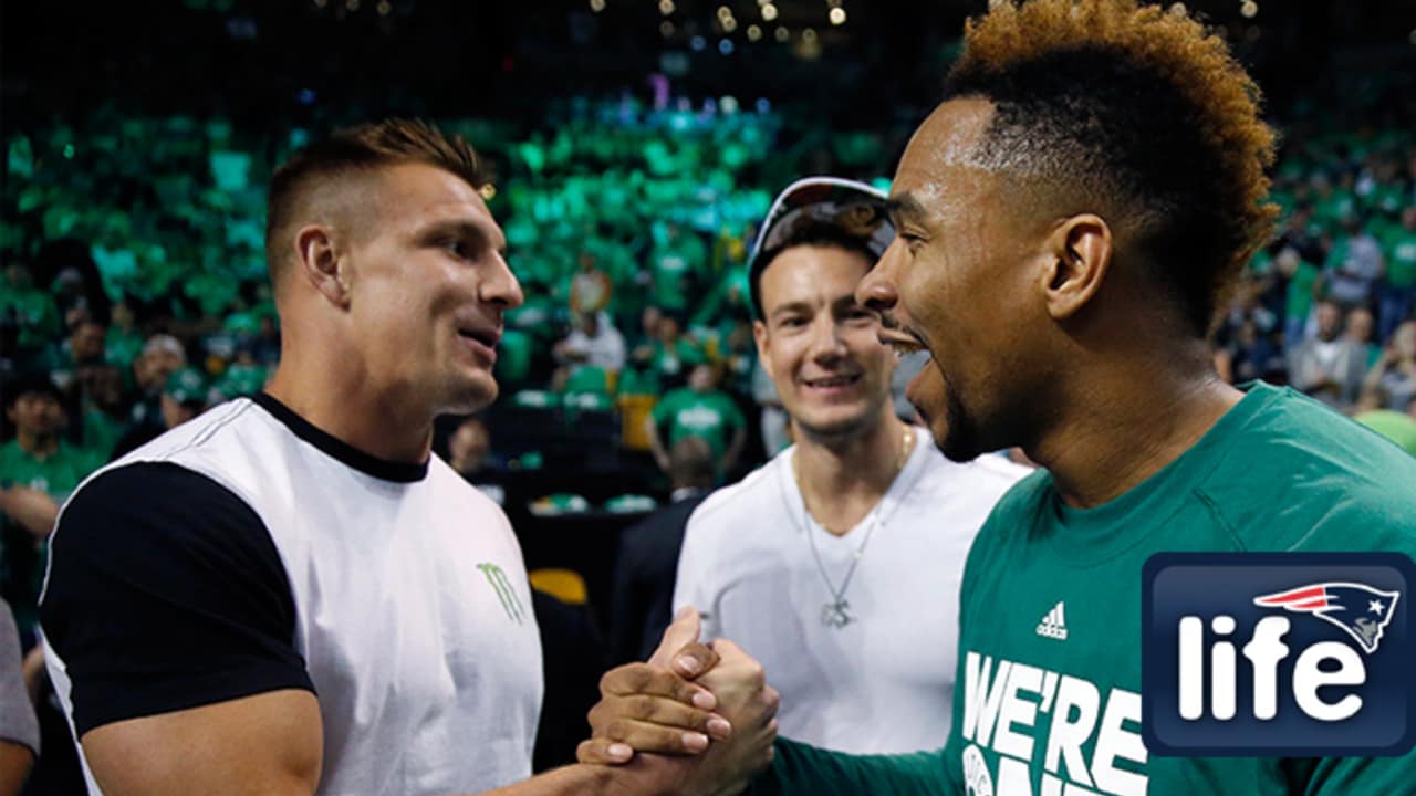 See what Patriots cheered on the Celtics this weekend