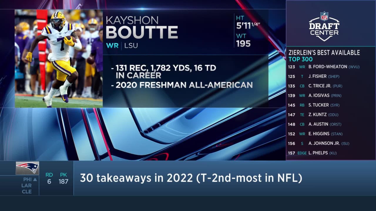 Patriots select Kayshon Boutee with No. 187 pick in 2023 draft