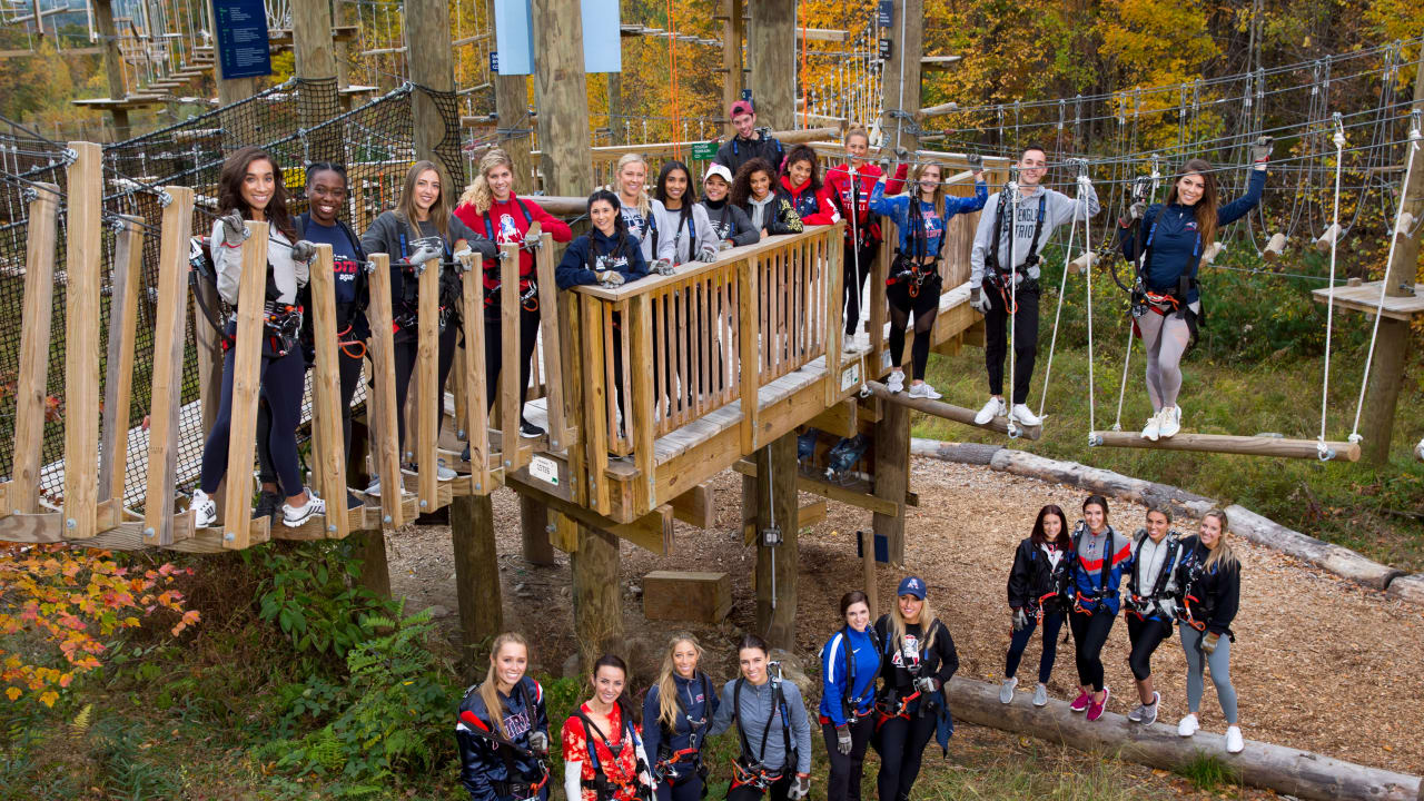 Patriots Cheerleaders Squad Bonding Day at Boundless Adventures