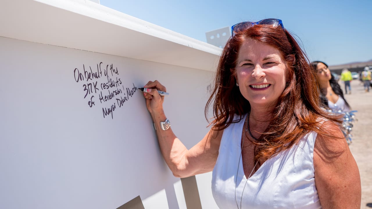 Henderson Mayor Debra March to light the Al Davis Memorial Torch