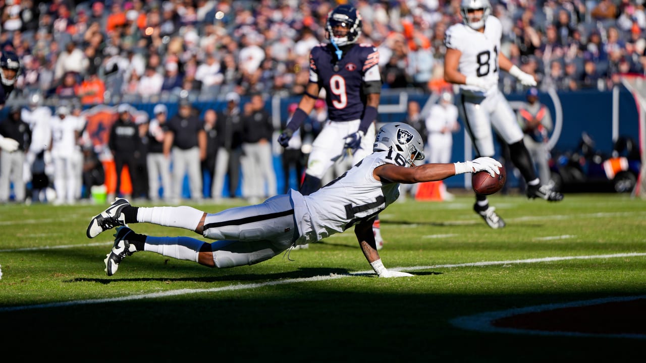 Raiders 2023 Week 7 Highlights vs. Bears | Jakobi Meyers scores on 9-yard touchdown catch from ...