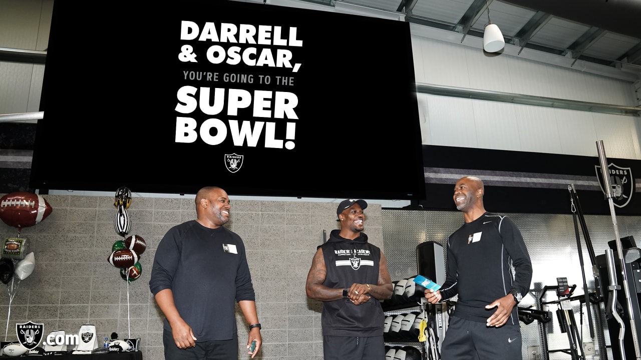 Raiders surprise Darrell and Oscar with Super Bowl tickets