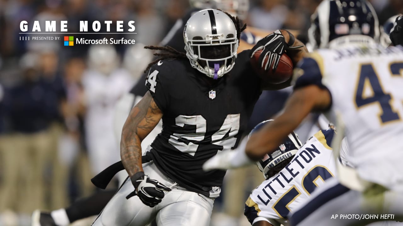 Game Notes: Oakland Raiders 13 Los Angeles Rams 33