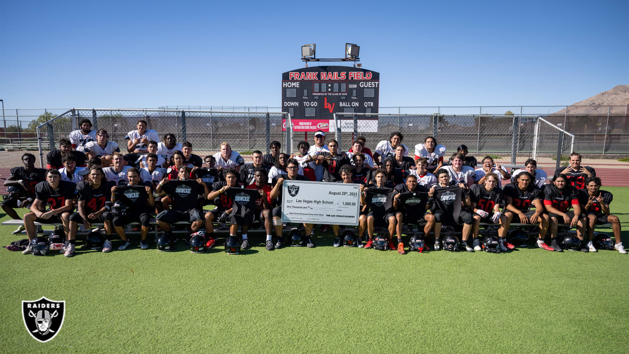 Photos: Raiders hype up local high school football teams for Bone Game
