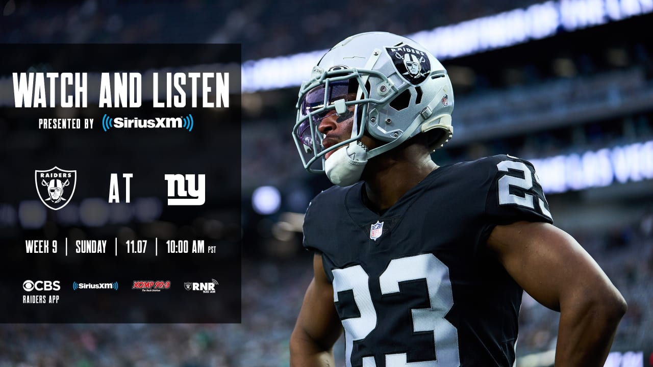 Raiders at Giants: How to watch the Silver and Black's gridiron battle ...