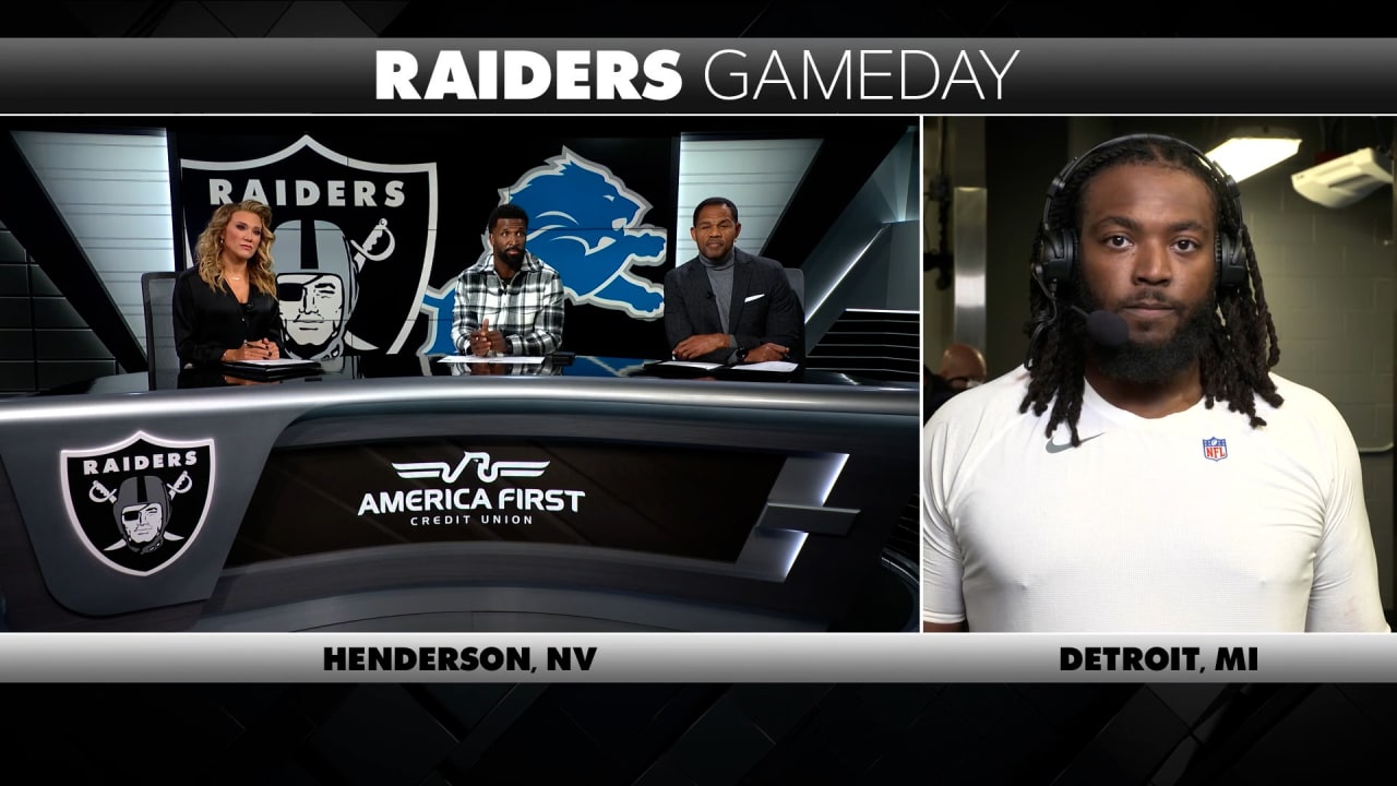 Raiders Gameday | Postgame recap of Raiders' Week 8 matchup vs. Detroit Lions, plus Adam Butler ...