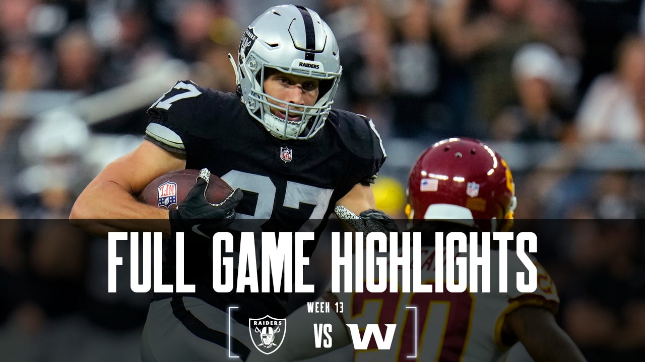 Full game highlights - Raiders vs. Washington - Week 13