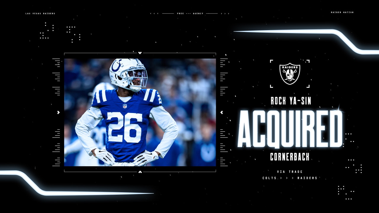 Raiders acquire CB Rock Ya-Sin via trade with Colts