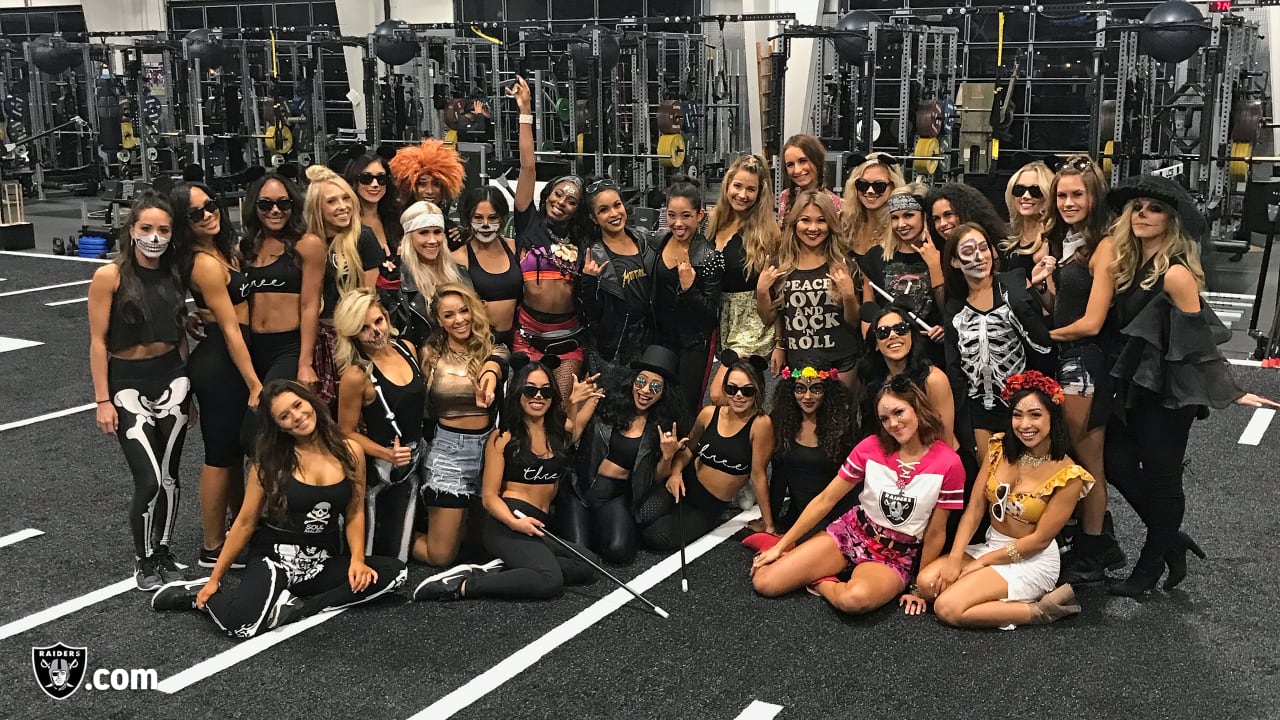 Raiderettes celebrate Halloween at practice