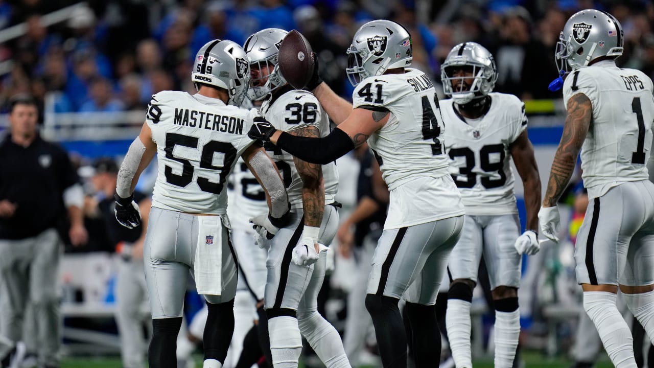 Raiders 2023 Week 8 Highlights vs. Lions | Luke Masterson forces fumble