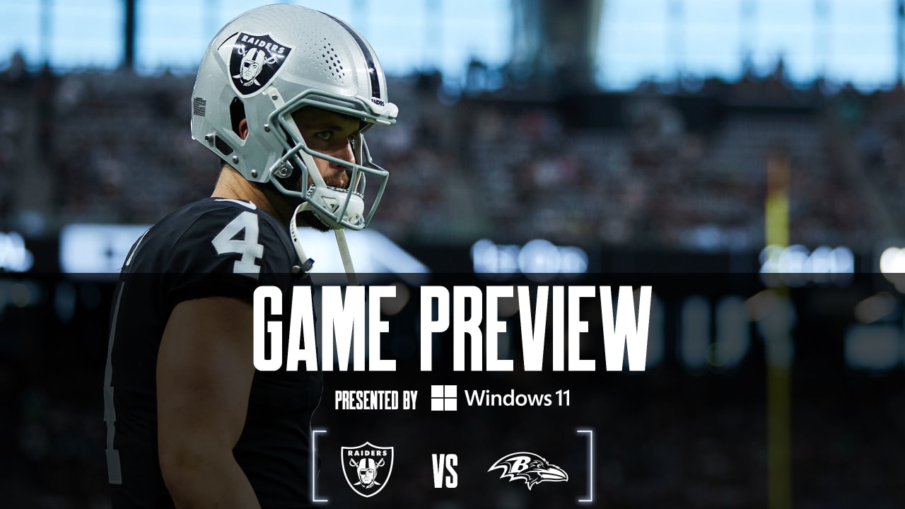 Game Preview: Raiders play host to Ravens for Monday Night Football
