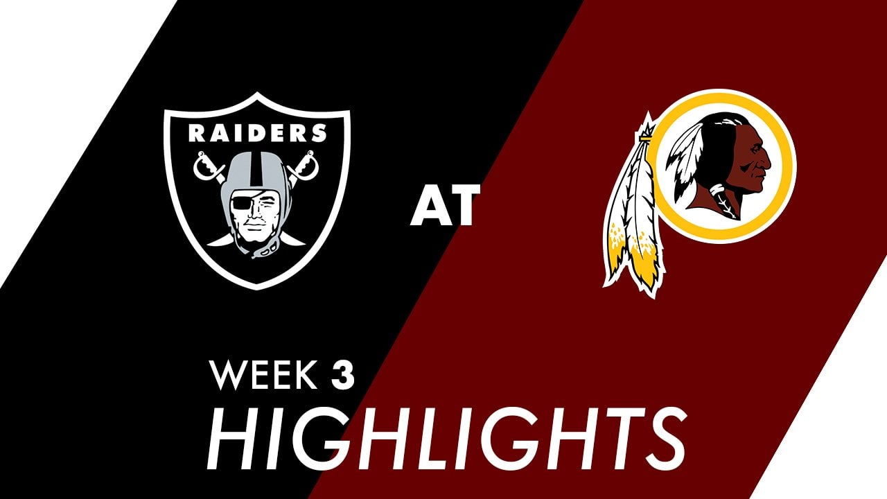 Highlights: Raiders at Redskins - Week 3