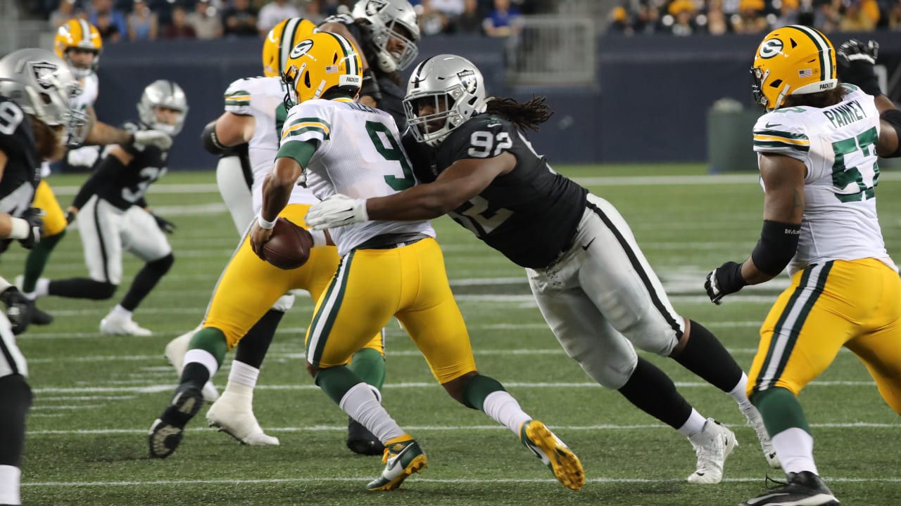 P.J. Hall brings down Kizer for a sack