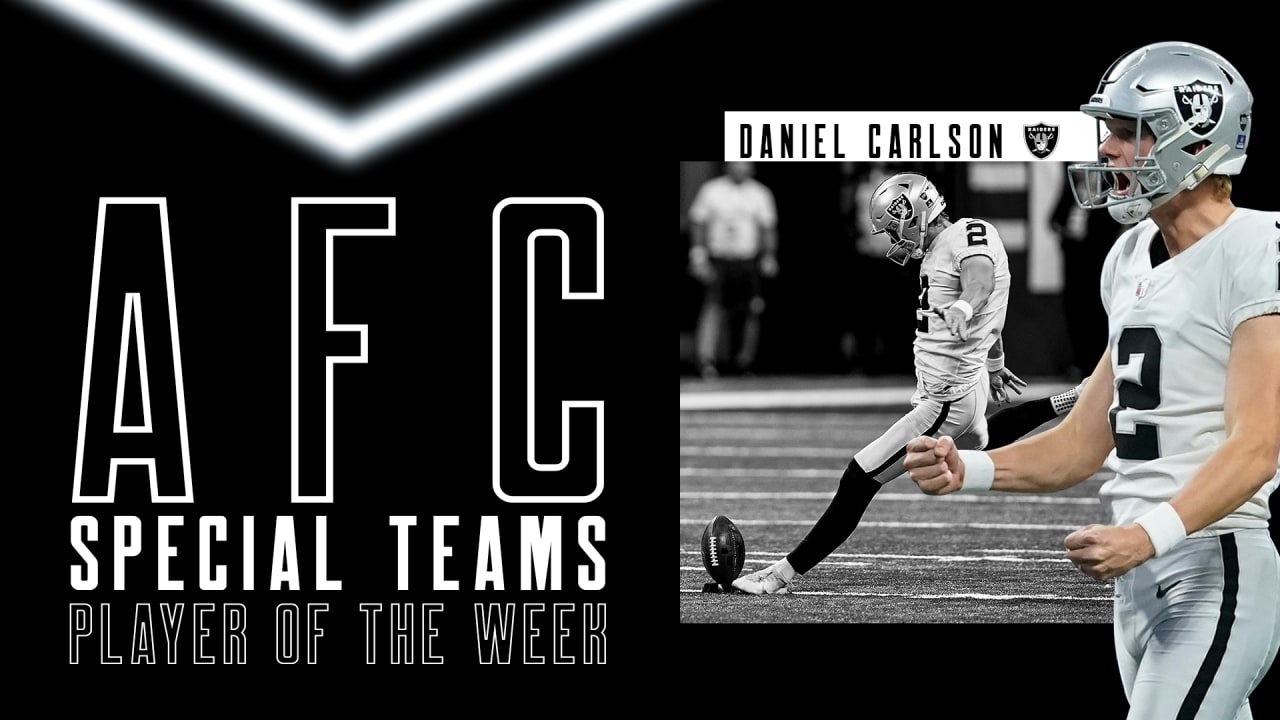 Daniel Carlson notches his third AFC Special Teams Player of the Week ...