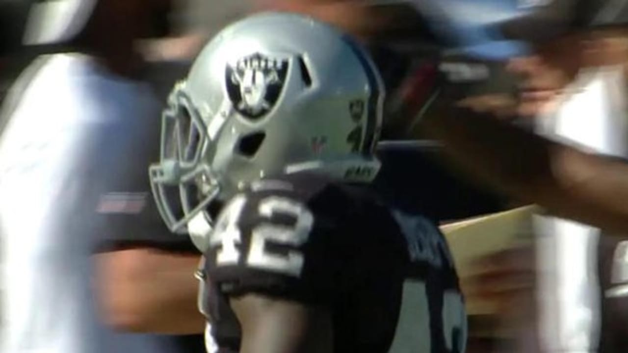 Karl Joseph gets first career interception
