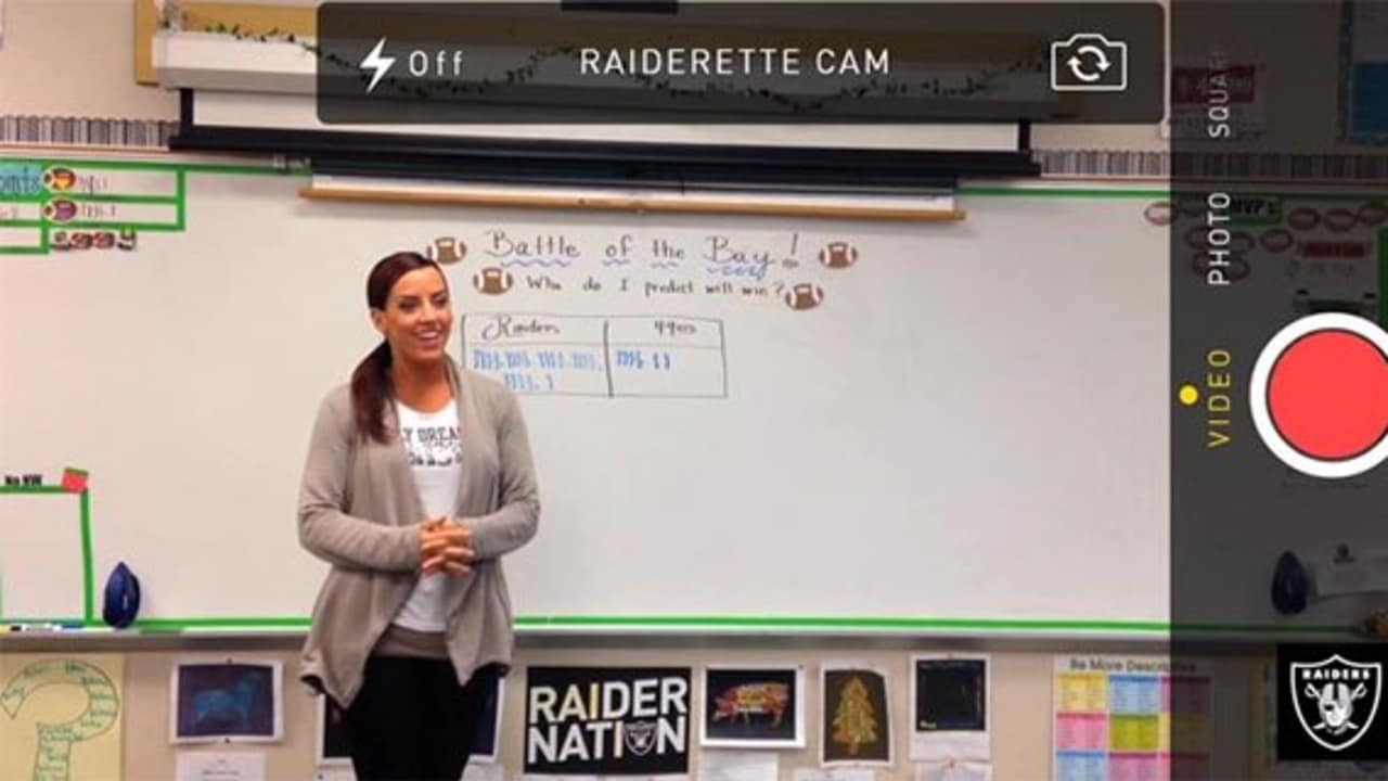 Kelly Leads Students on Raiderette Cam