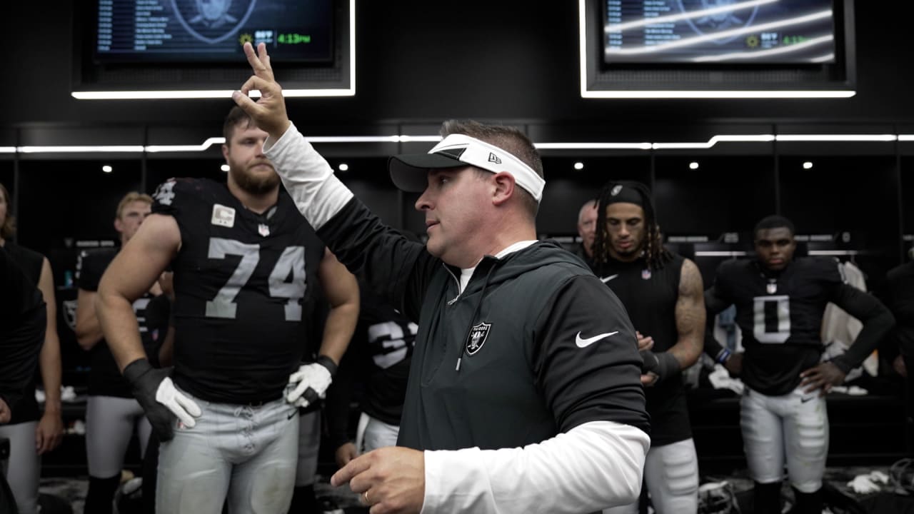 Head Coach Josh McDaniels' locker room victory speech vs. Patriots ...