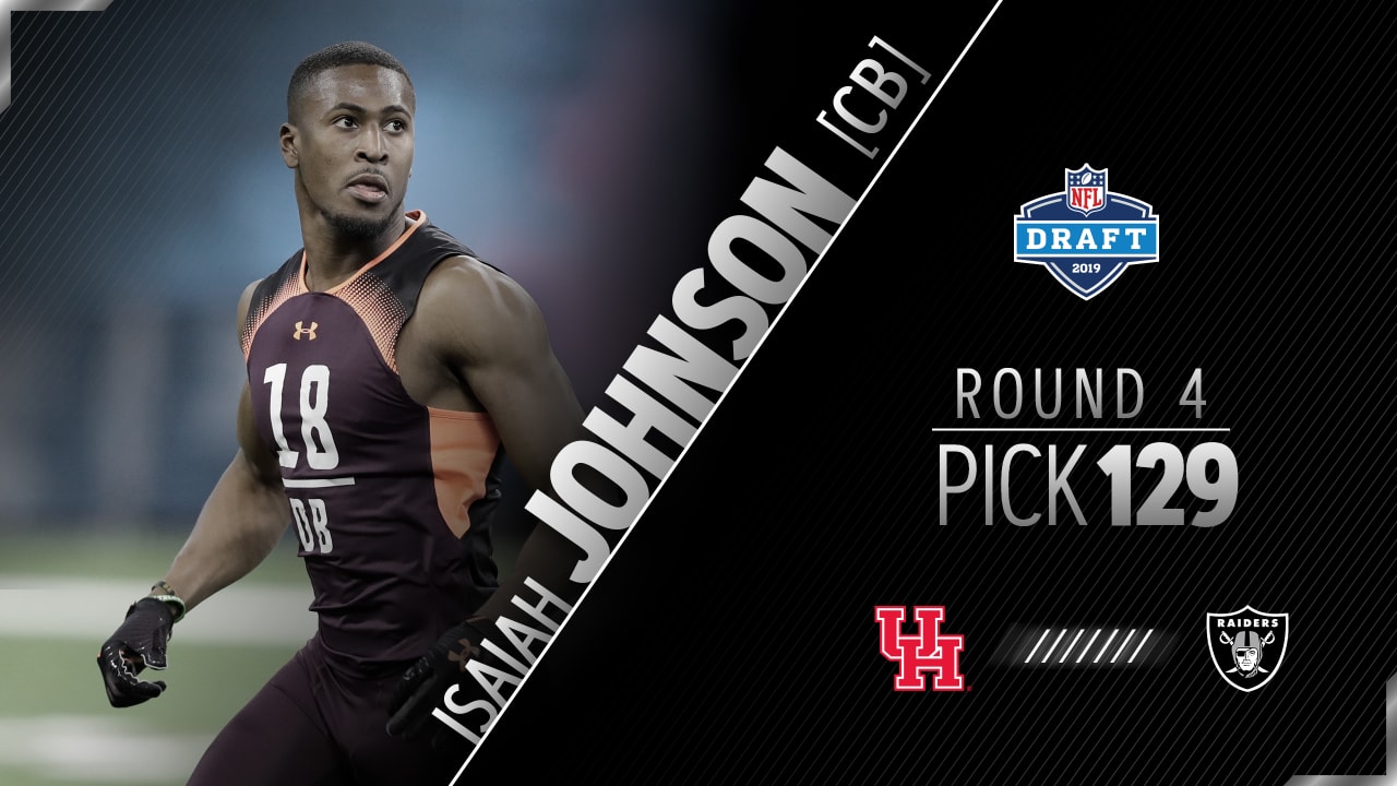 Raiders select cornerback Isaiah Johnson with the No. 129 overall pick ...