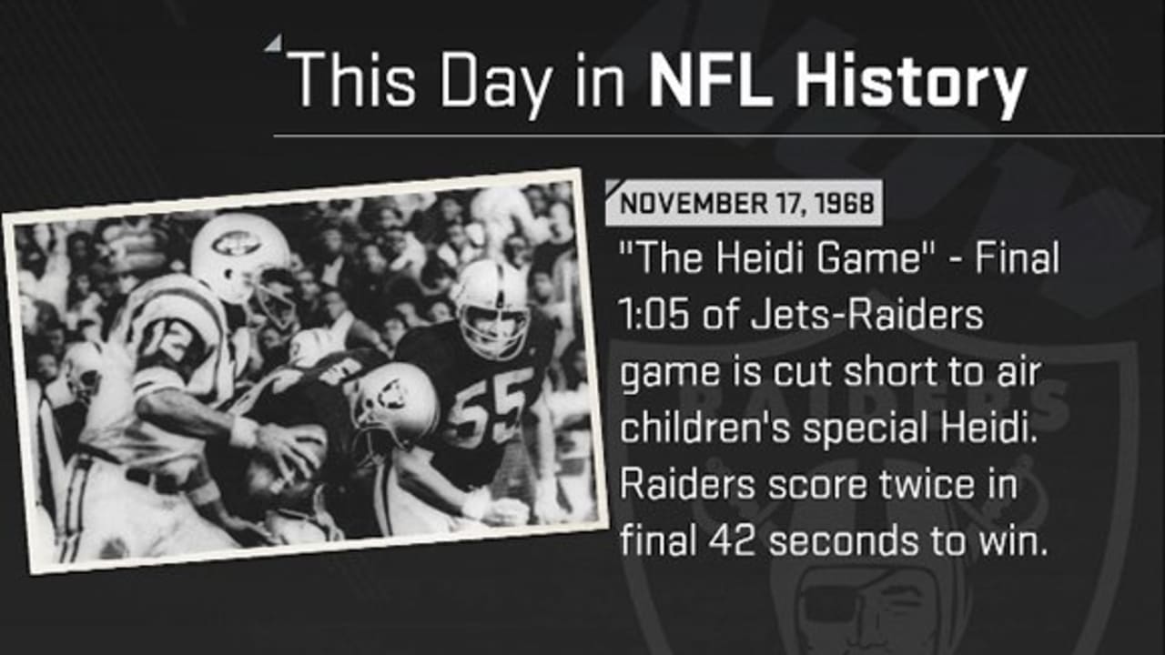 "The Heidi Game" Jets-Raiders tuned off for children's special I This ...