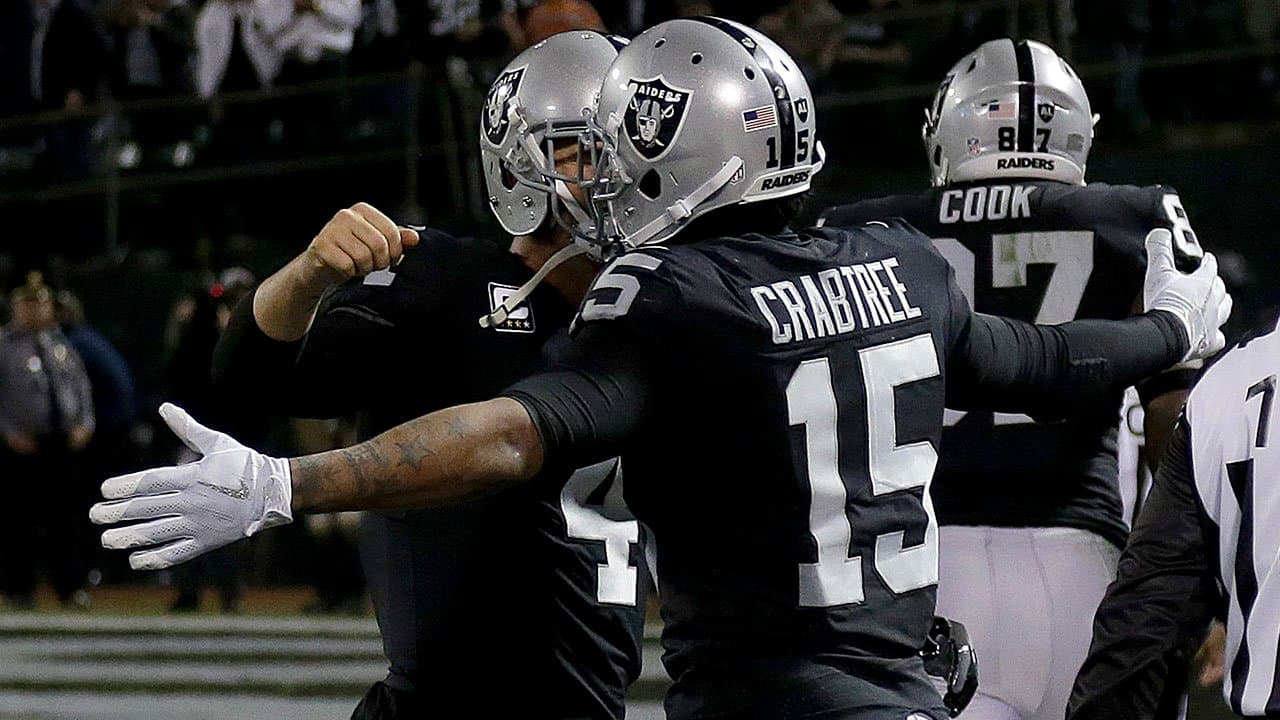 Derek Carr's 100th Career Touchdown Pass On 2-Yard Toss To Crabtree
