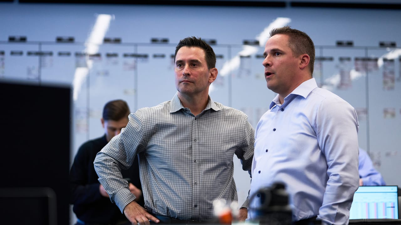 Ziegler and McDaniels assess their first draft in the Silver and Black