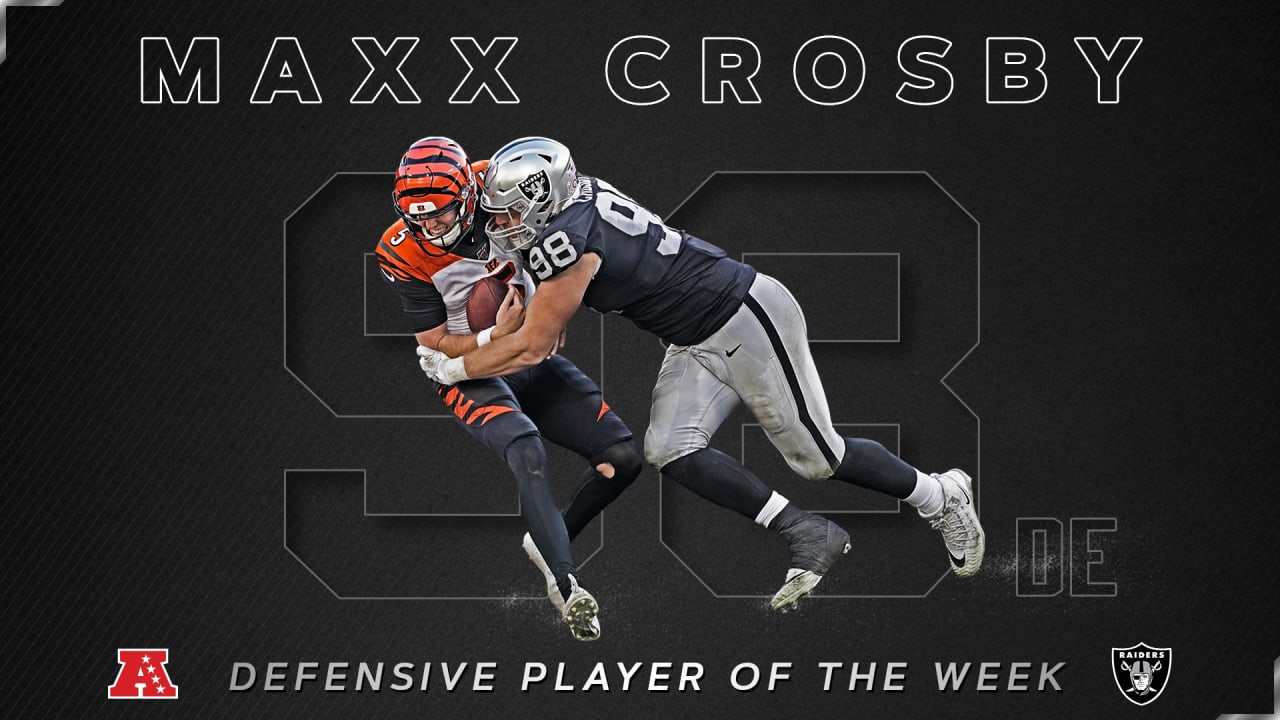 Maxx Crosby named AFC Defensive Player of the Week - Week 11