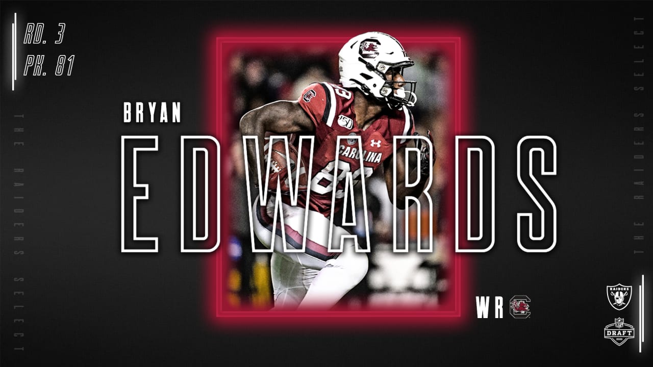 Raiders select wide receiver Bryan Edwards 81st overall in the 2020 NFL ...