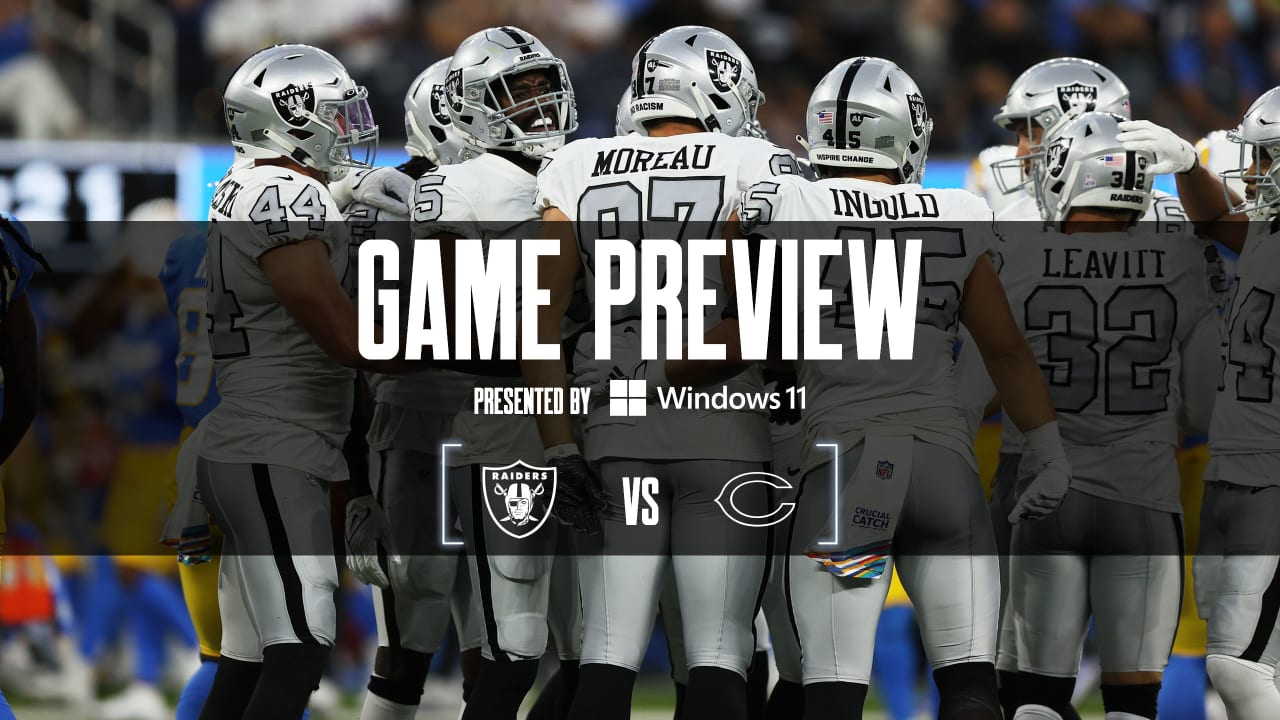 Game Preview: Raiders prepare for battle against the Chicago Bears