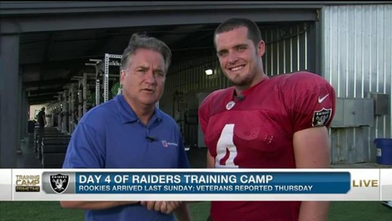 Oakland Raiders quarterback Derek Carr talks football role models, 2015 ...