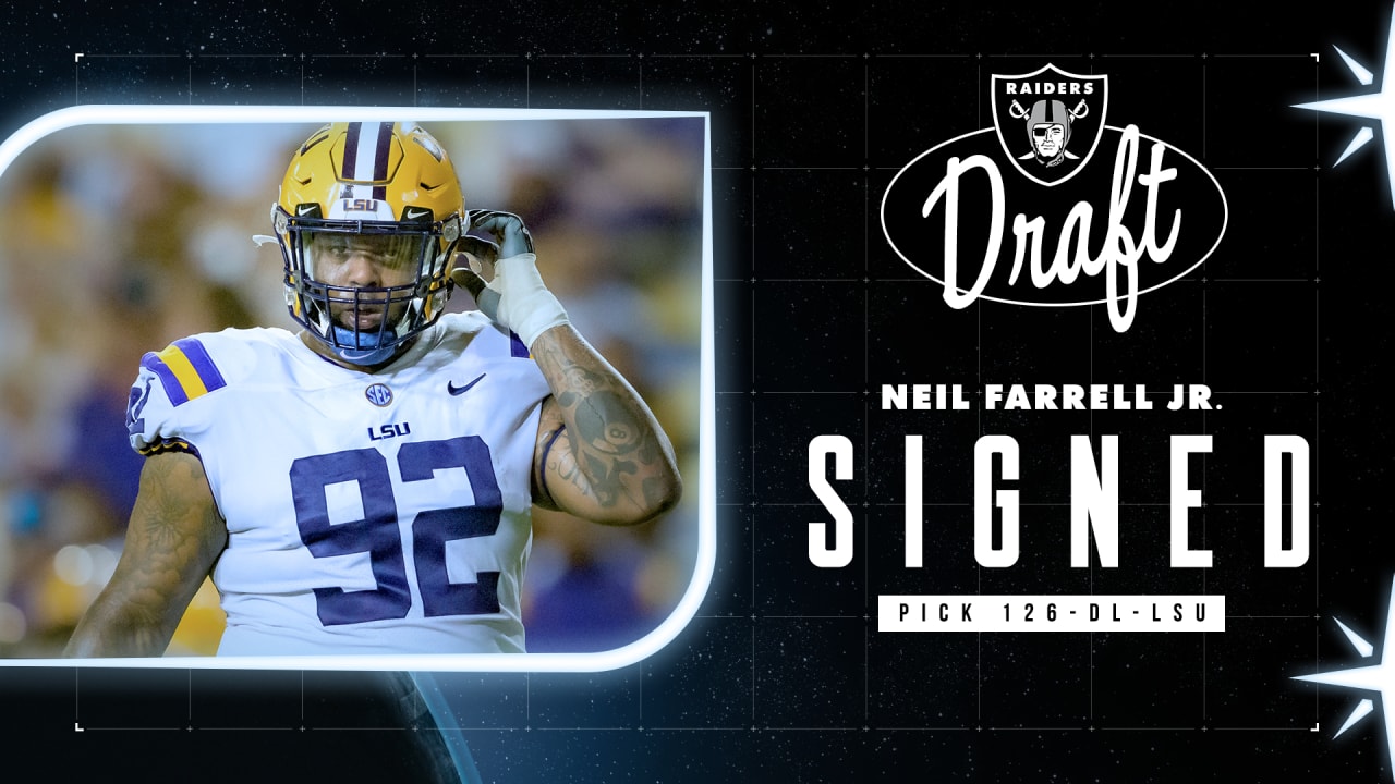 Raiders sign fourth-round pick DT Neil Farrell Jr.