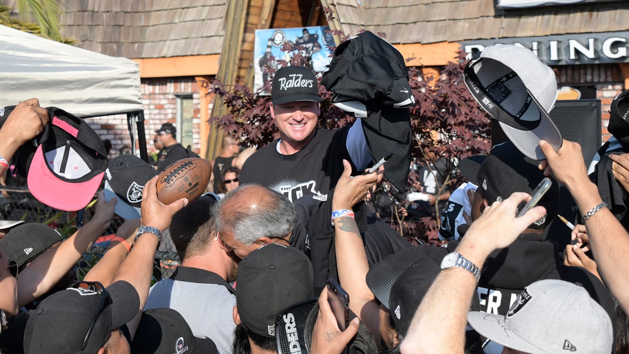 Head Coach Jon Gruden spends time with Raider Nation