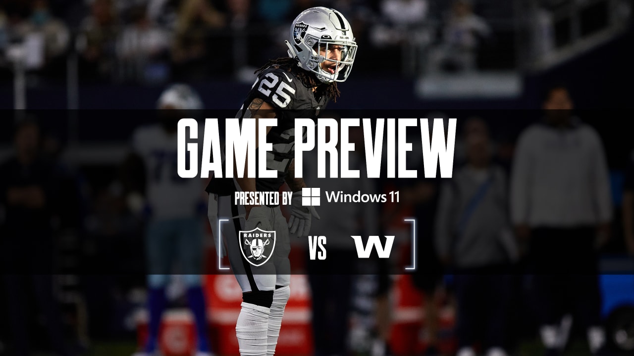Game Preview: Raiders aim to snuff out a Washington Football Team on ...