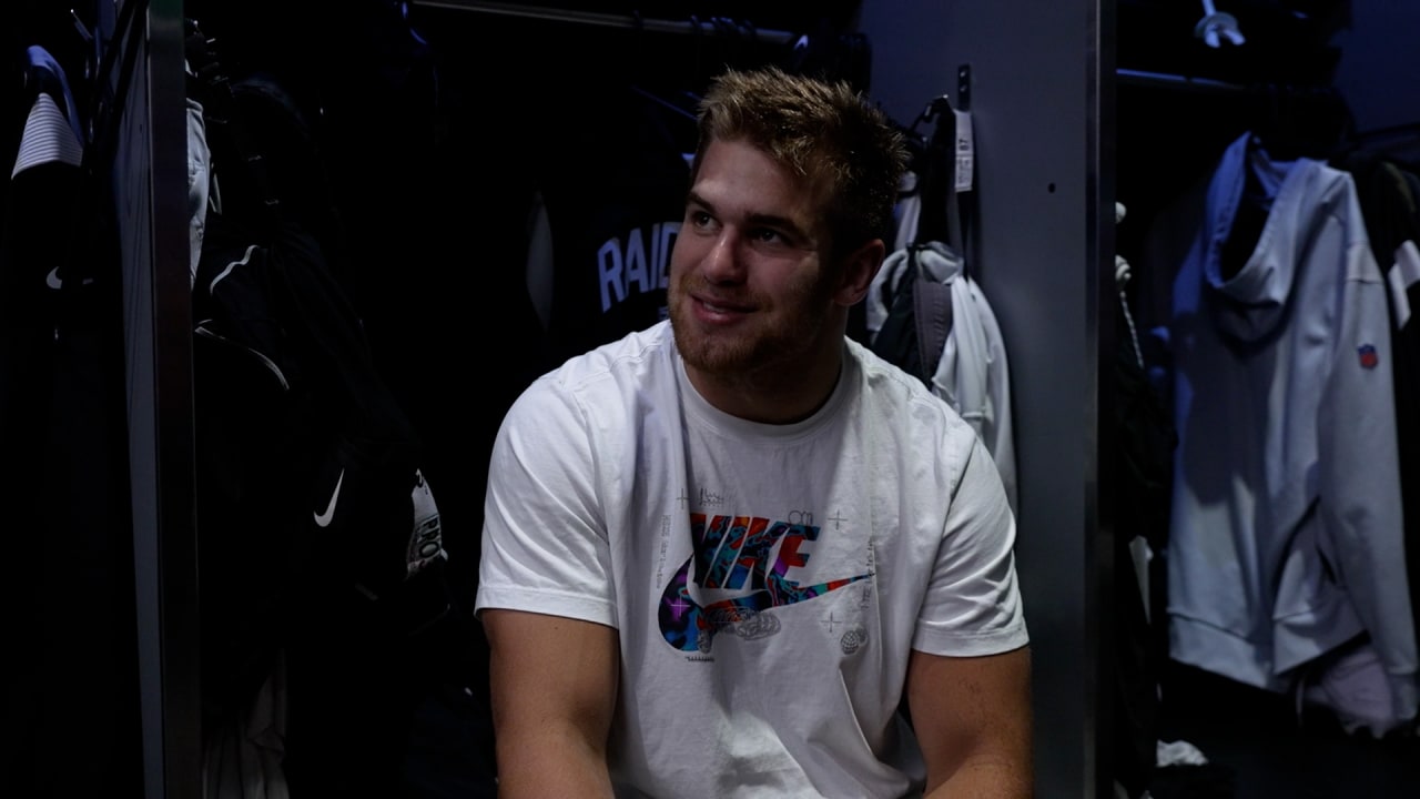 Michael Mayer on Week 7 vs. Chicago Bears | 2023 NFL Season | Locker ...