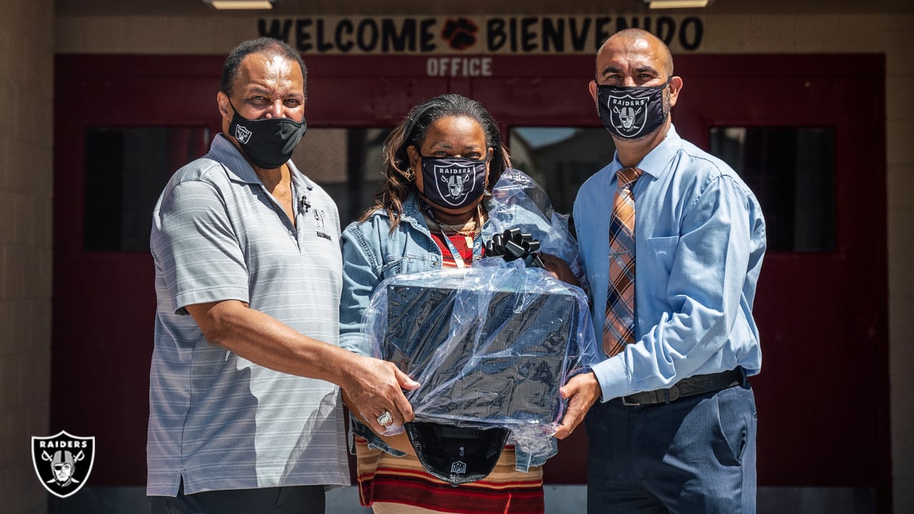 Raiders team up with Allegiant to recognize eight teachers from CCSD