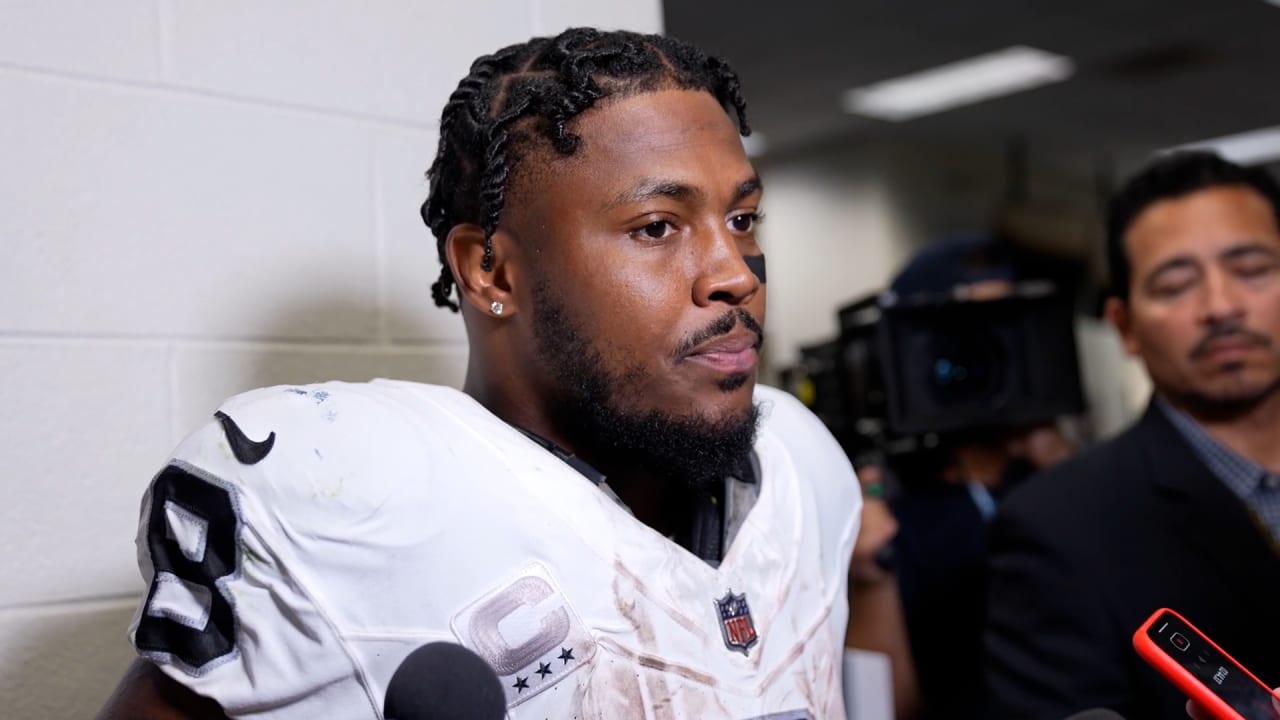 Running back Josh Jacobs on quarterback Jimmy Garoppolo, the Week 1 win over the Broncos | 2023 ...