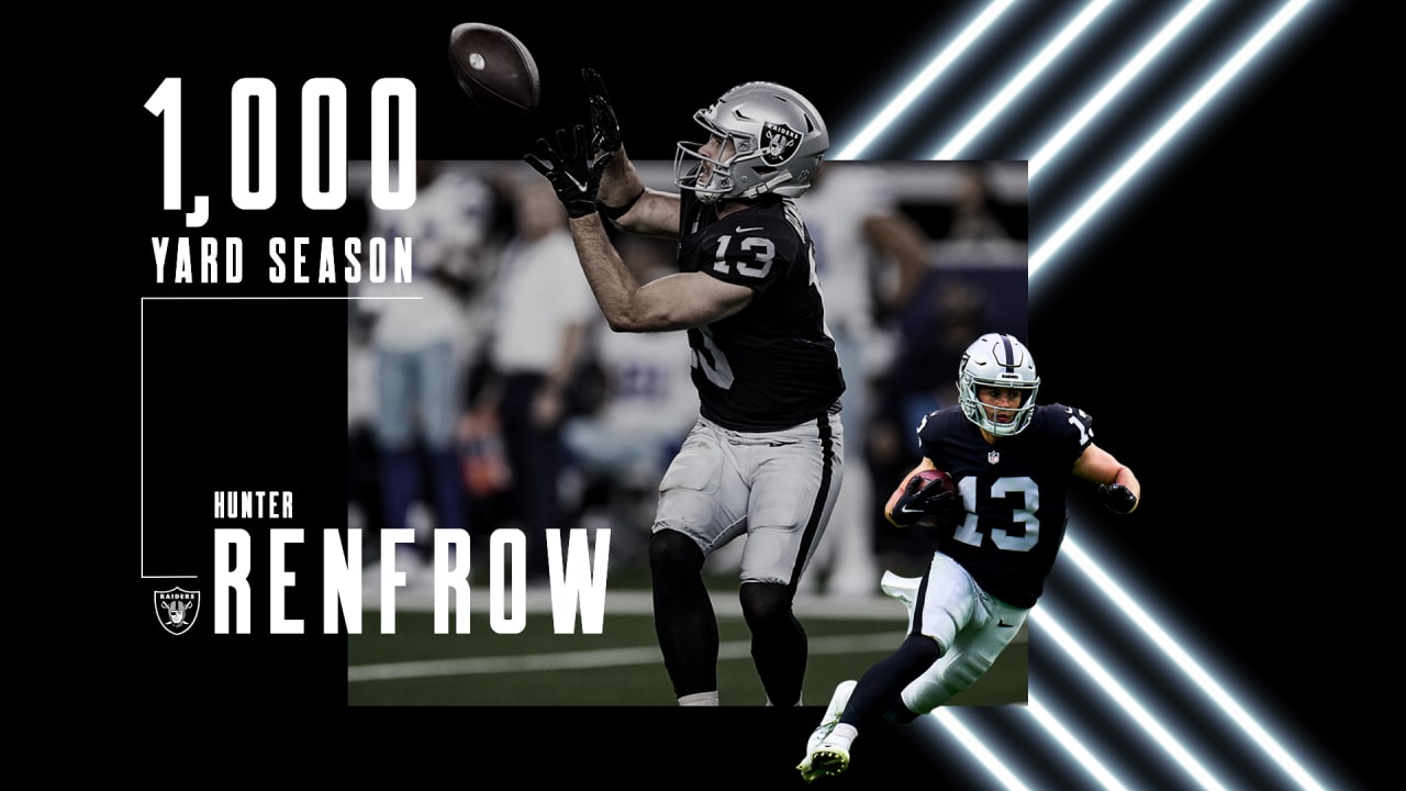 Hunter Renfrow passes 1,000 receiving yards on the season