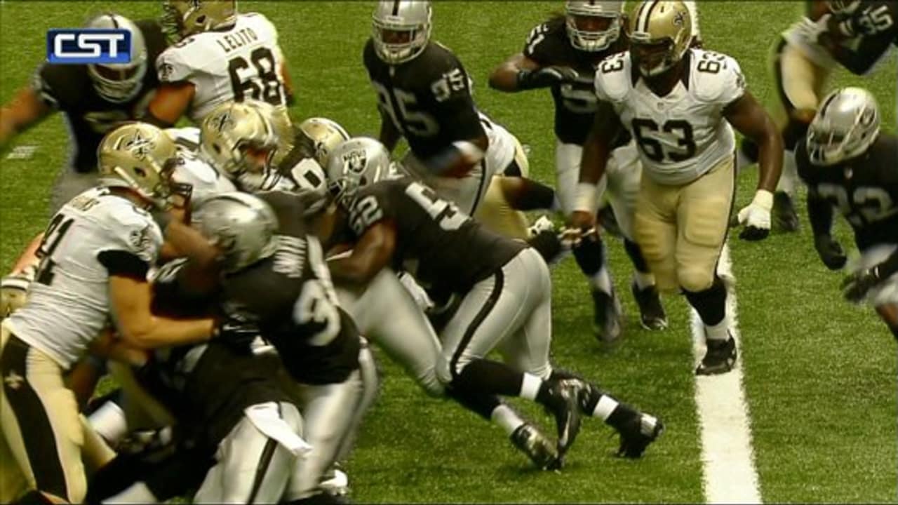 Oakland Raiders big goal line stand